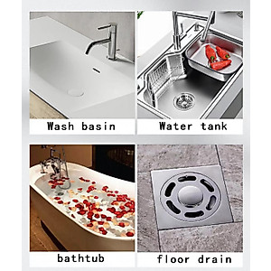 MICALOR Disposable Shower Drain Hair Catcher, 100 Pack, 4 x 4 inch Square Mesh Stickers Hair Catcher Shower Drain for Bathroom, Laundry, Bathtub, Kitchen, Sink