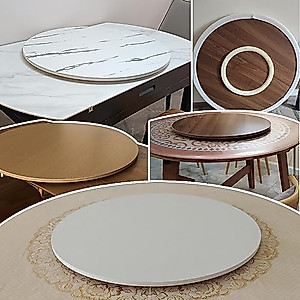 Lazy Susan Wooden Turntable For Dining Table, Diameter Ø 20~39 Inch Large Round Tabletop Serving Tray, 360° Rotation Rotating Plate For Restaurants Hotels Kitchens Homes