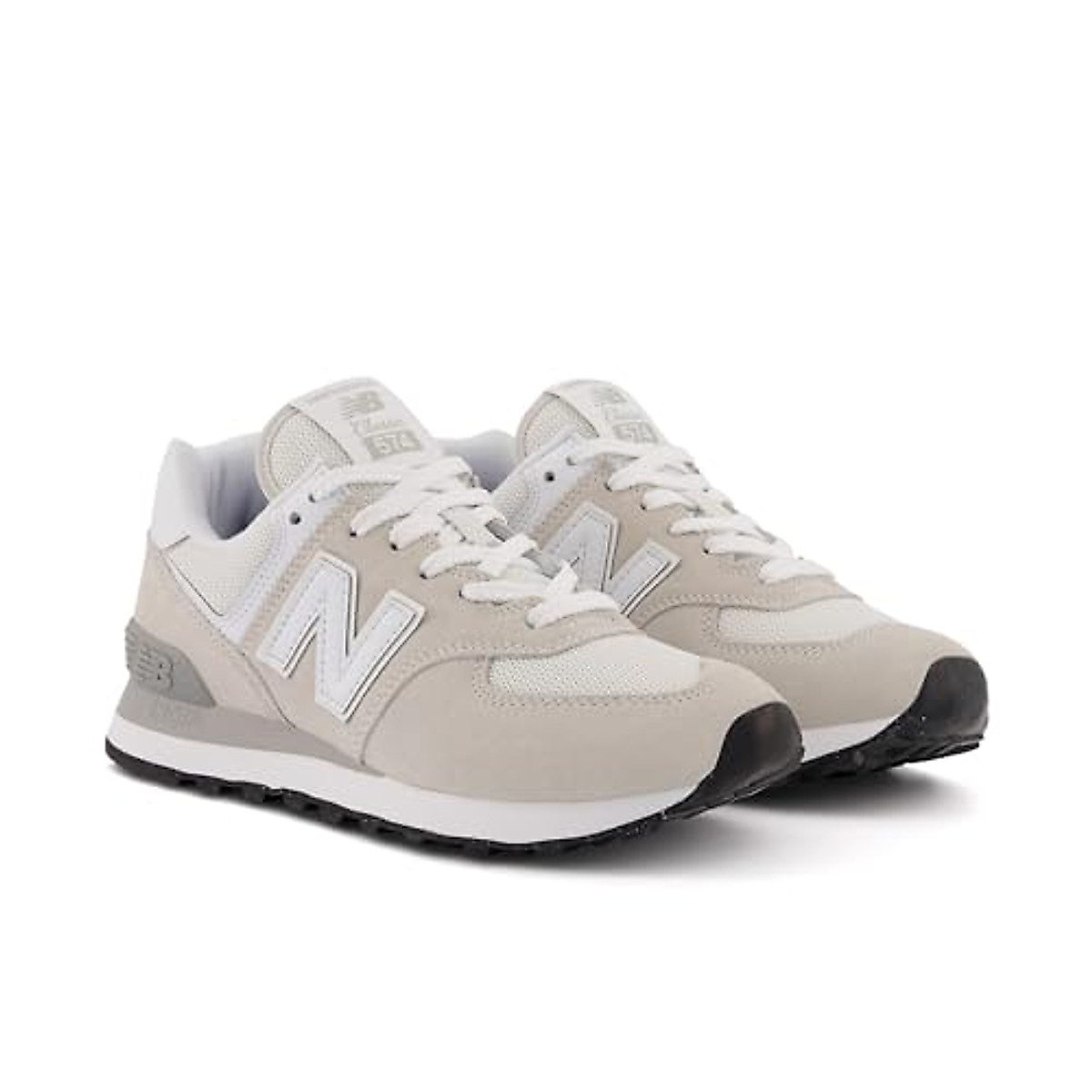 New Balance Women's 574 Core Sneaker, Nimbus Cloud/White, 8.5