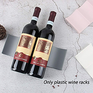 European Style Wine Rack, Modern Wave Shape Anti Slip Table Top Home Fridge Shelf, Wine Rack Countertops Display Stand Kitchen Storage Can Bottle Holder(Milky White,Size:1pc)