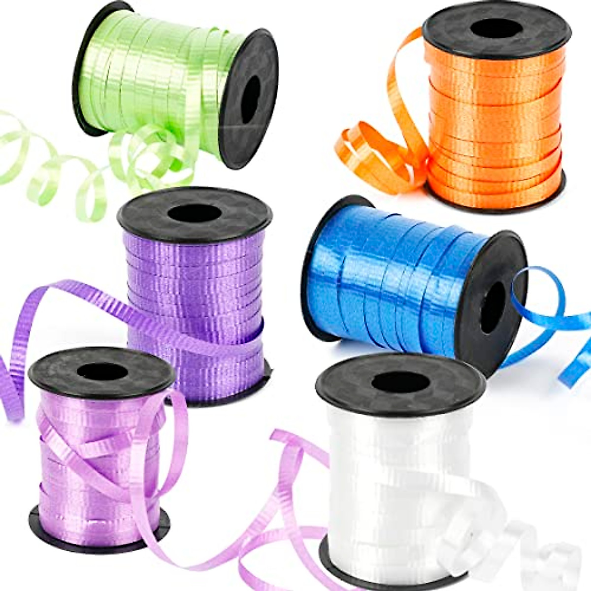 WELTOKE Curling Ribbon 12 Pack 792 Ft 0.2" Sparkly Balloon Gift Wrapping Ribbon for Wrapping, Crafting, Wedding, Party, Festival, Florist Flower