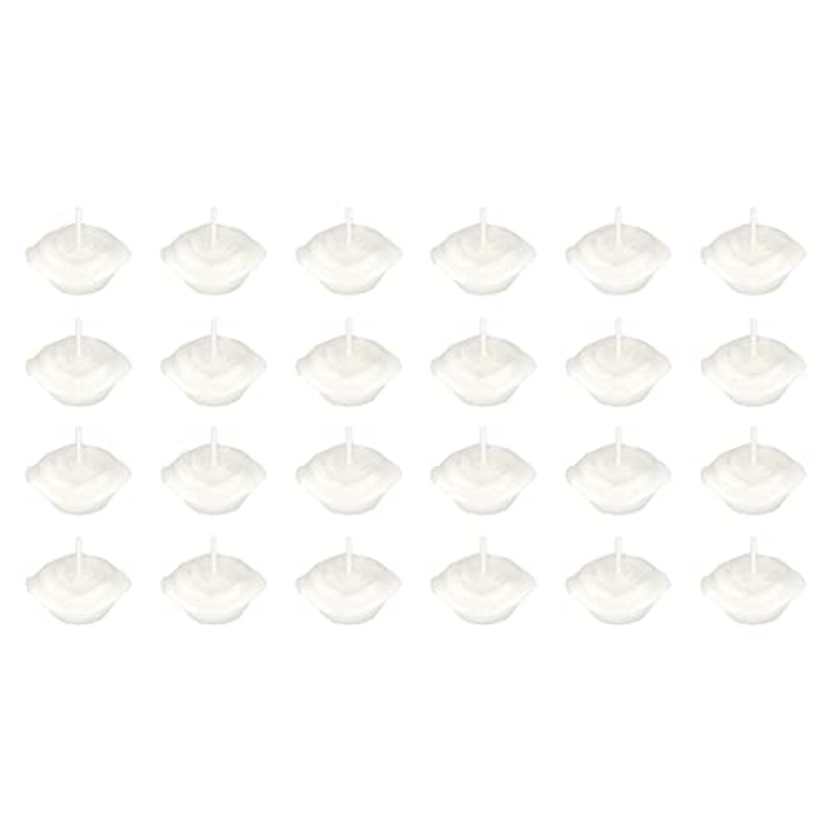 Mega Candles 24 pcs Unscented White Floating Rose Petals Flower Candle, Hand Poured Paraffin Wax Candles 1.5 Inch Diameter, Home Décor, Wedding Receptions, Baby Showers, Birthdays, Parties & More