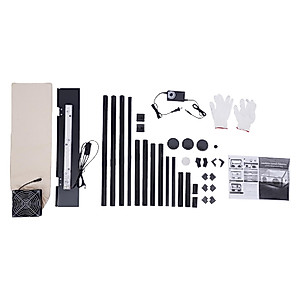 Fully Enclosed Electric Grinding Table Polisher Dust Box Acrylic Cover 3MM 2 Holes110V W/LED Light and Fan for Polishing Machine