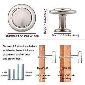 KOOFIZO Stepped Round Cabinet Knob - Oil Rubbed Bronze Pull Handle (Dia.31mm / 1.2 Inch), 10-Pack for Kitchen Cupboard Door, Bedroom Dresser Drawer, Bathroom Wardrobe Hardware