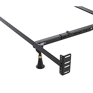 Hollywood Bed Frames Bed Frame with Headboard/Footboard Attachment/6 Legs and Adjustable Glides, Queen/Eastern King