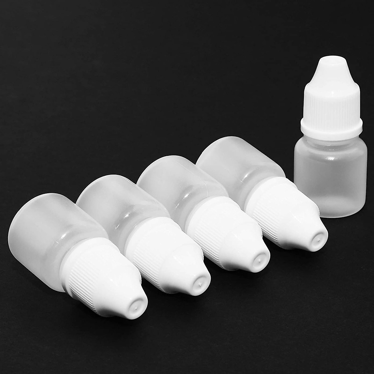 Juvale Liquid Dropper Bottles with Cap (5ml, White, 50 Pack)