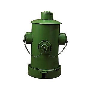 BYDEADY Fire Hydrant Trash Can for Dogs to Pee on, Retro Pedal Trash Ca,Fire Hydrant Garbage Can with Inner Bucket, Outdoor Trash Can for Patio, Large Capacity Indoor Waste Bins, green