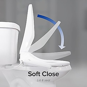 SmartBidet SB-2600 Electric Bidet Seat for Elongated - Electronic Heated Toilet Seat with Warm Air Dryer and Temperature Controlled Wash Functions (Unlimited Hot Water)