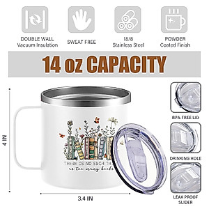 WWHSAI Book Lovers Gifts, Gifts For Book Lovers Women, Readers For Women Men Coffee Cup, Mothers Day Birthday Gift For Readers, Librarian, Bookish, Bookworm Travel Tumbler 14oz