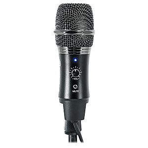 Rockville A-Stream Live Streaming USB Microphone w Gain+Mute Control+Stand+Cable