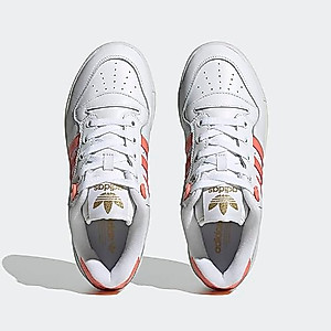 adidas Originals Women's Rivalry Low Sneaker, White/Coral Fusion/Gold Metallic, 8.5