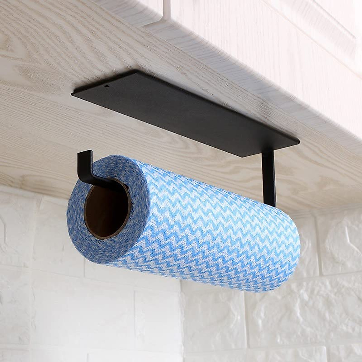 LIRUXUN Paper Towel Holder Mounted Roll Paper Rag Storage Rack Kitchen Shelf Bathroom Towel Hanger Rack ( Color : D )