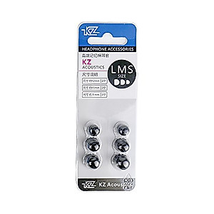 KZ 3 Paris L M S Size Replacement Foam Eartips Earbuds Memory Eartips Replacement for In-Ear Earphones Black