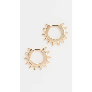 Zoe Chicco Women's 14k Gold Spiked Hinge Huggie Hoops, Yellow Gold, One Size