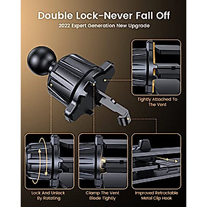 APPS2Car Windshield Phone Mount for Car, 3-in-1 Universal Hook Vent Dashboard Suction Cup Phone Holder for Car/Truck/SUV Compatible with 4-6.5'' Phone, iPhone 13/12 Series/Samsung and More