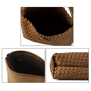 Tote Bag for Women Leather Compatible with Tote Bags with Zipper Crossbody Shoulder Designer Handbag for Office Travel