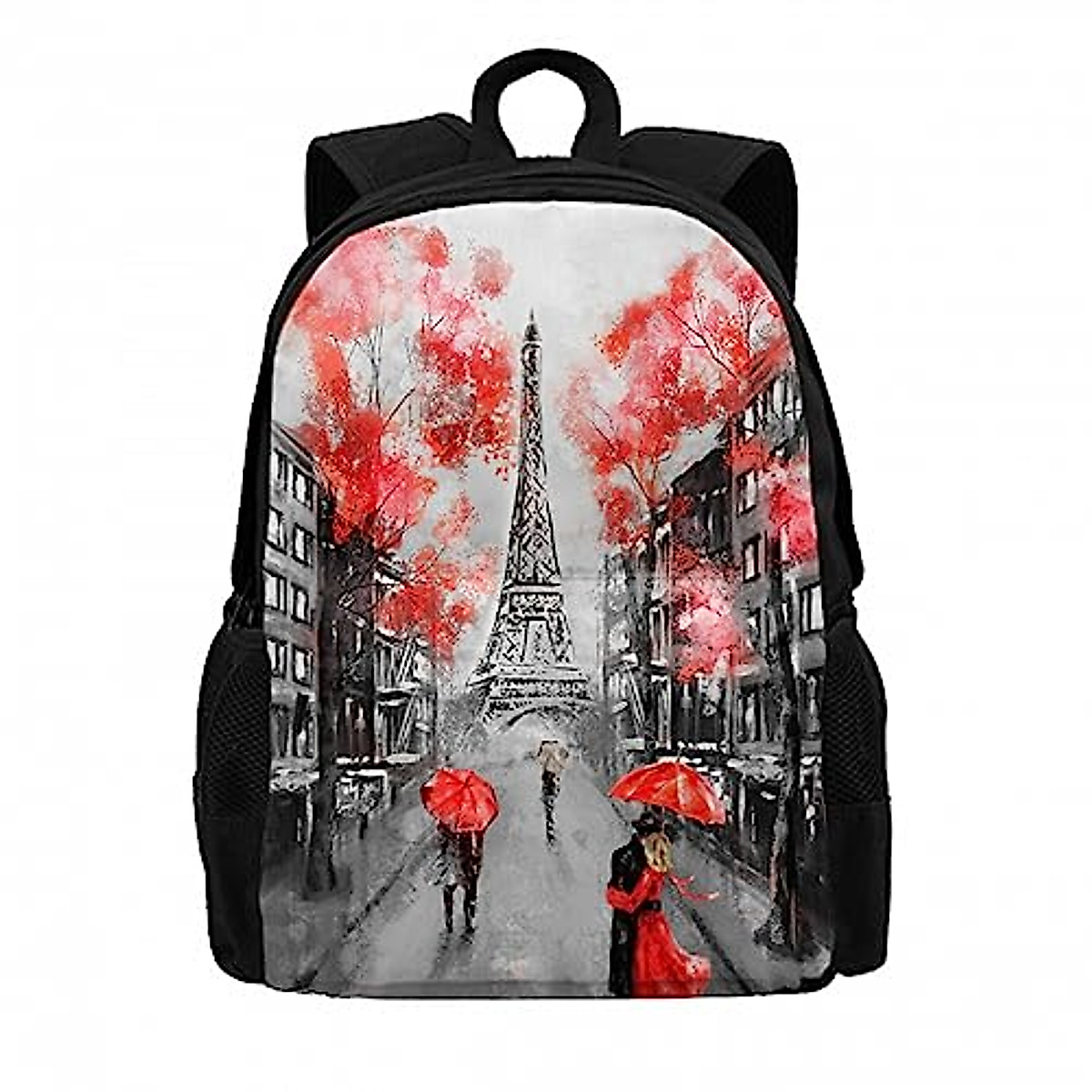 Srufqsi The Eiffel Tower in Paris Backpack School Bookbag For Boys Girls College Backpack Laptop Backpacks Travel Daypack For Teen Women Men