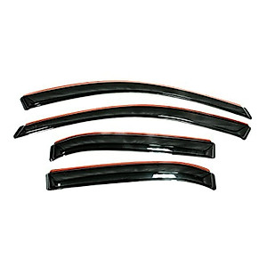 Auto Ventshade [AVS] In-Channel Ventvisor / Rain Guards | Fits 2015 - 2024 Ford Edge- Smoke, 4 pcs. | 194930