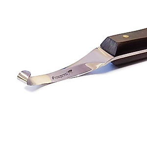 Equinox Pet Supplies Farrier Hoof Knife Offset Curved Blade Bakelite Handle - Razor Edge Cut Blade