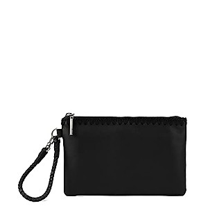 The Sak Vita Wristlet in Leather, Convertible Design with Adjustable Straps, Black