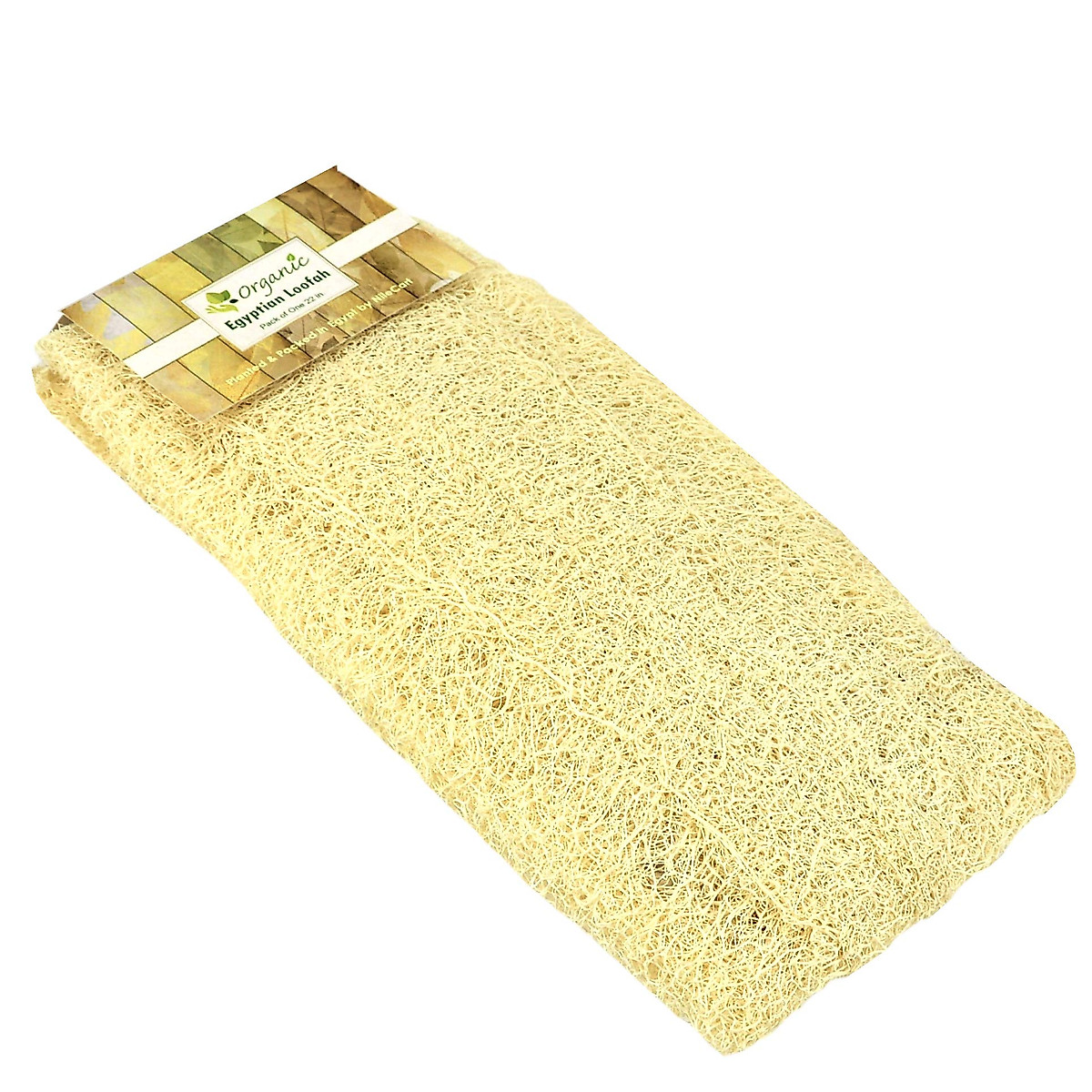 NileCart Egyptian Loofah Sponges Natural Exfoliating Body Wash Gourd, Loofah Bath Sponges for Skincare, Exfoliating Back Scrubber (One Whole Loofah 22")