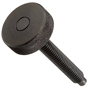 TE-CO 43803 Dog Point Knurled Head Screw Black Oxide, 10-24 Thread x 2" Lg (2-Pack)