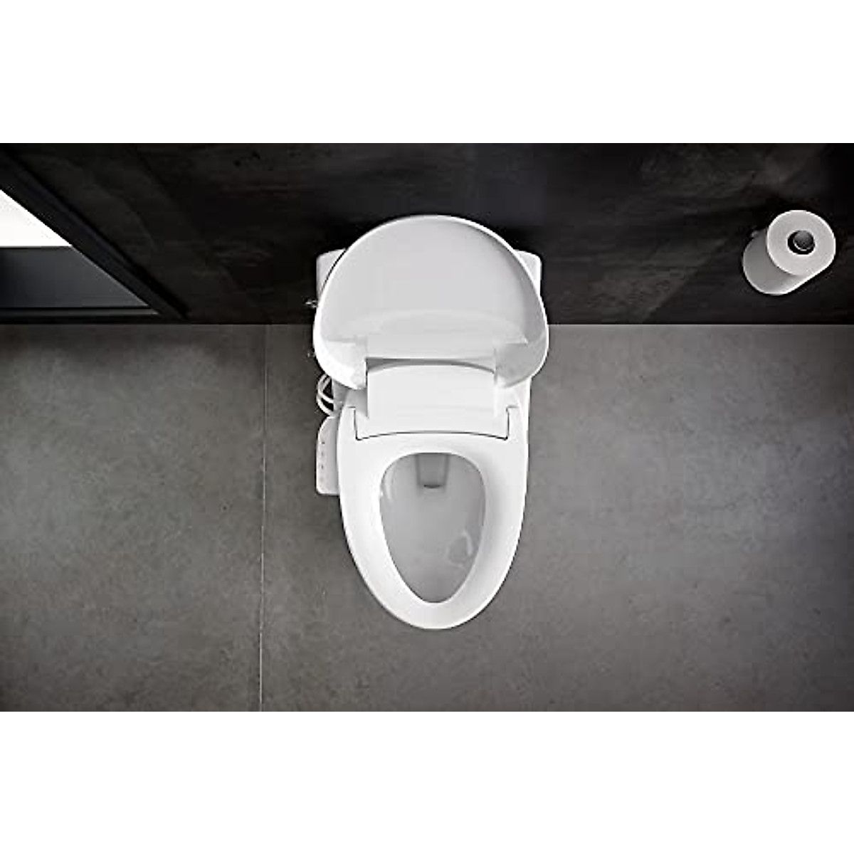 KOHLER 18751-0 PureWash E525 Elongated Warm Water Bidet Toilet Seat, Electric Bidets for Existing Toilets, Adjustable Bidet Sprayer, White