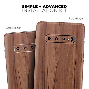 DesignSkinz Smooth-Grained Wooden Plank Protective Vinyl Decal Wrap Skin Cover Compatible with The Samsung Galaxy S20 (Screen Trim & Back Glass Skin)