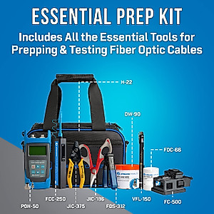 Jonard Tools TK-185PON FTTH Prep Kit w/ PON Power Meter, Fiber Cleaver, VFL, and More