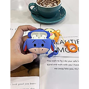 Cartoon Case for Apple AirPods 2/1 AirPods Case Adorable Cover 3D Protective Cases Shockproof Silicone Shell Anti-Fall Cover for AirPods Charging Cute Case (AirPods 2/1, Cute Donkey)