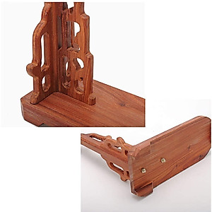 LUCKNIGHT Display Stand Vertical Wood Sword Rack Stand Sword Holder Bracket Hook for Samurai Wakizashi Tanto Standard Swords Sword Stand