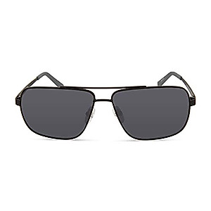 Timberland Men's TBA9266 Polarized Navigator Sunglasses, Matte Black, 61mm