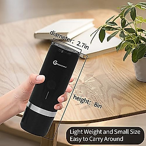 Glueckzeit Portable Espresso Maker Electric Coffee Machine Compatible NS Capsule & Ground Coffee Fast Brewing Espresso Machine for Office Travel Rechargeable USB Charging