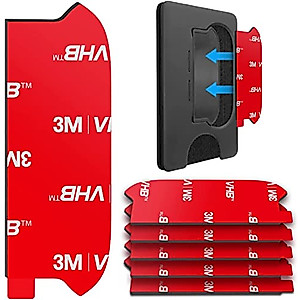 Sticky Adhesive Replacement for Pops Wallet Base, 3M VHB Sticker Tapes for Socket Wallet+ Plastic Case Back, Wallet Plus Double Sided High Bond Piece Strip Pads for Any Cell Phone iPhone Samsung etc