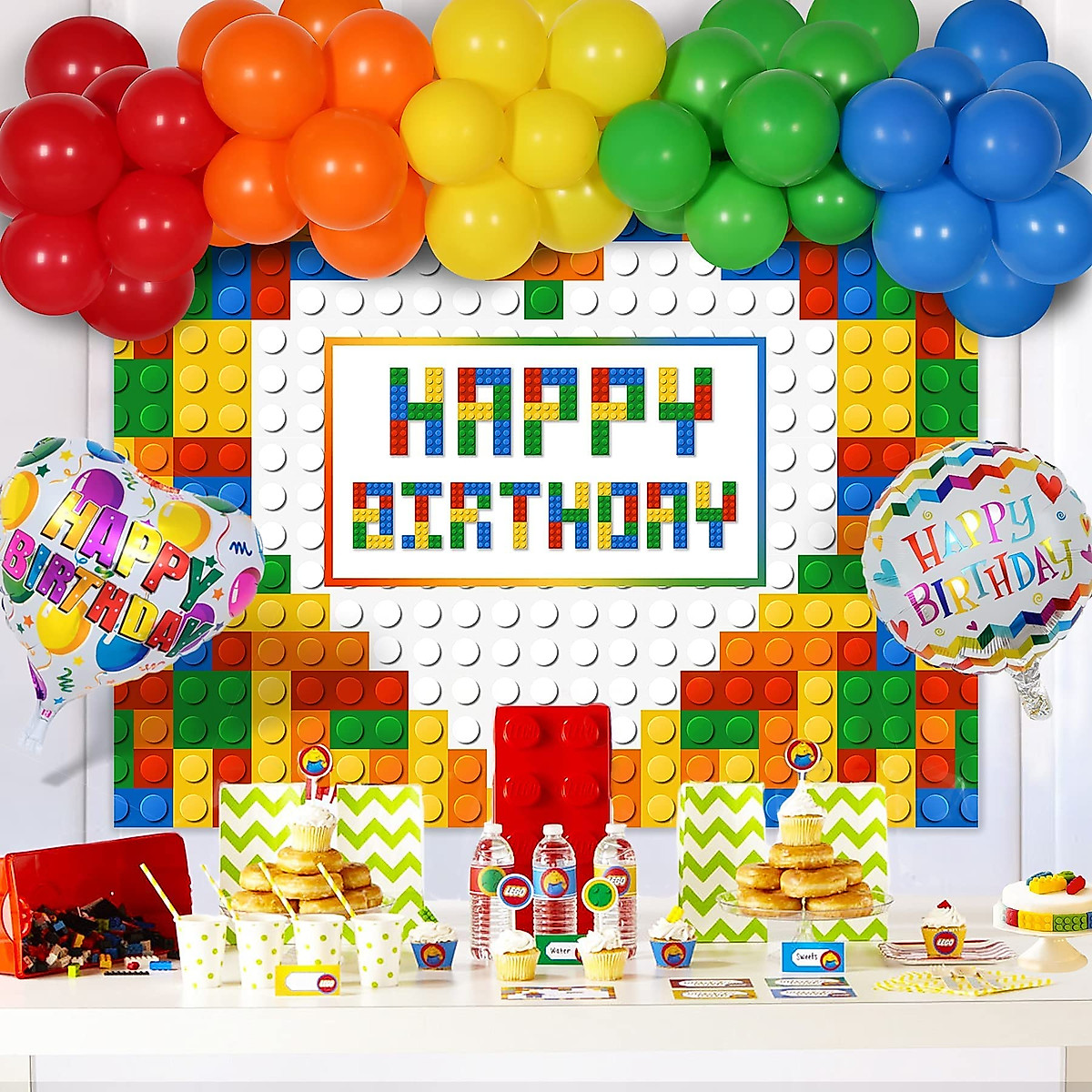 Building Blocks Party Decorations & Supplies Kit | toohoo