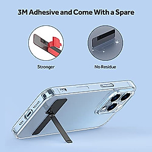 OUTXE 3 Pack Ultra-Thin Kickstand for Cell Phone Case, Horizontal/Vertical Desk Stand Holder Accessories for iPhone 14/13/12/11/SE Mini Pro Max, Galaxy S22/S21/S20 Fe Ultra and Any Cellphone -Black