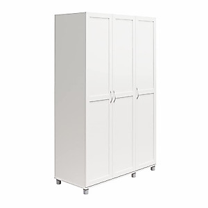 Ameriwood Home Systembuild Evolution Lory Framed 3 Door Wardrobe in White