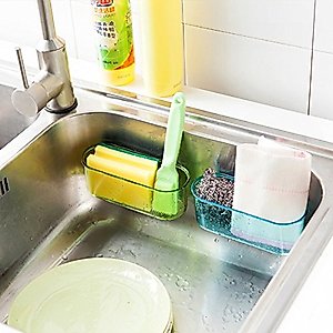 Suction Storage Rack Sponge Brush Storage Organizer Cup Holder Kitchen Gadget
