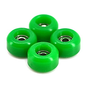 Teak Tuning Prolific Complete Fingerboard - Pro Board Shape and Size, Bearing Wheels, and Trucks - 32mm x 97mm Handmade Wooden Board - Four Wheel Clover Edition