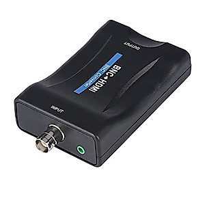 BNC to HDMI Video Converter Box,BNC Adapter with Audio for Security Cameras DVRs Supports 720P/1080P Output