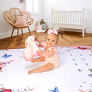 Happy Little Bubs - Baby Girl Milestone Blanket - Baby Blankets for Girls - Baby Monthly Milestone Blanket Girl - Baby Month Blanket - Milestone Blanket for Baby Girl - Baby Girl Blanket 60''x40''