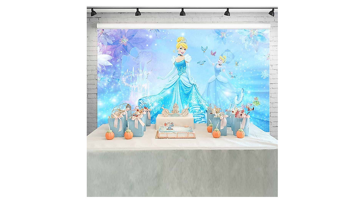 Cinderella Party Backdrop - 5x3 ft Magic Castle