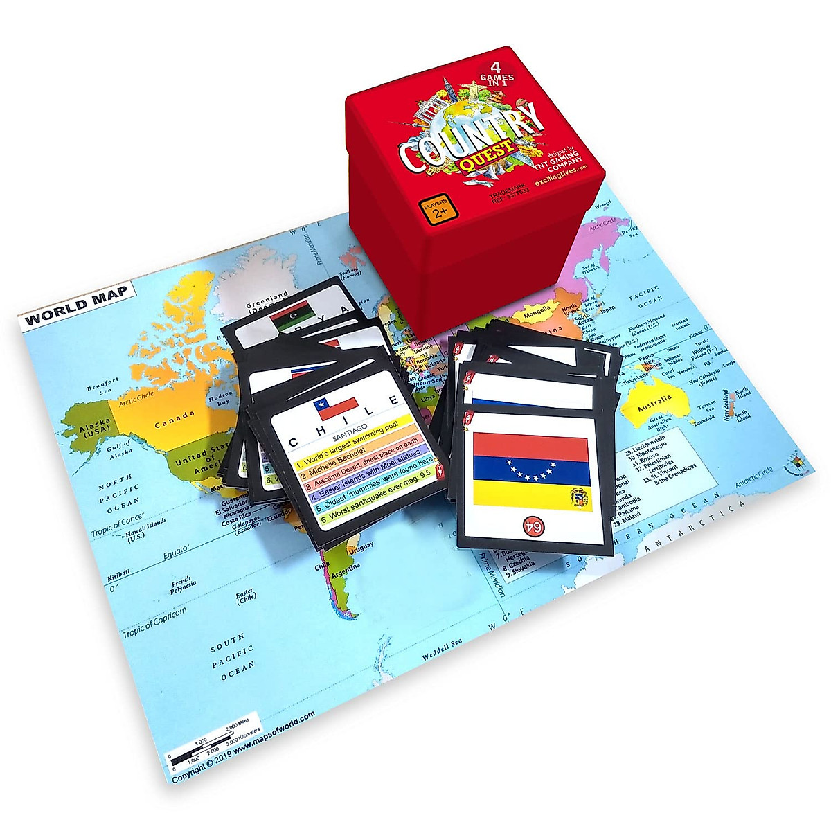 TNT Gaming Company Tnt Gaming Company Country Quest - Kids World Knowledge Card Game