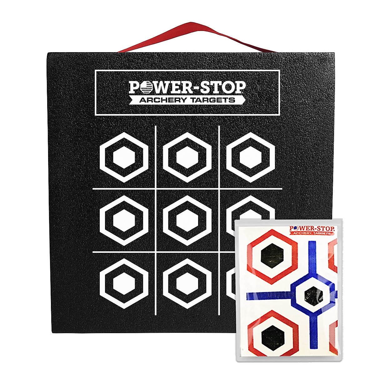 Power-Stop Archery Targets - 24" High-Density Big Block Foam Target for Broadheads and Field Tips