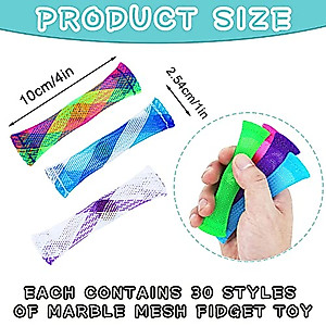 44 Pcs Mixed Color Marble Mesh FIDGET TOY Stress Relieve toy, Focus Enhance, Relieves Stress and Increase Focus for Adults and Children, has helped with ADHD ADD OCD Autism