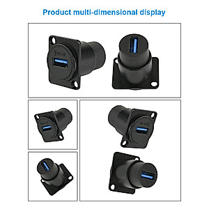 Toronce USB3.0 D Series Panel-Mount Connector | D-USB-3.0 USB 3.0 Pass Through Connector