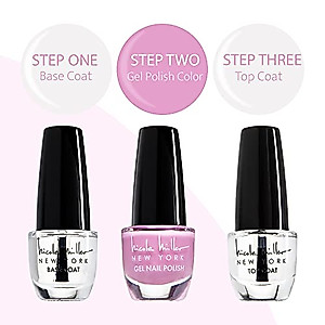 Nicole Miller 16 Colors Nail Polish Set + 2 Base Coats + 2 Top Coats – Glossy Colors Manicure Set - Long Lasting Fingernail and Toenail Polish for Women and Teen Girls