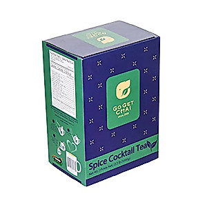 Go Get Chai Spice blend tea with Ashwagandha, Clove, Cinnamon, Ginger, Pepper. Vegan. No plastics. Black Tea. No preservatives. All natural. Chai tea. 2.2 lbs