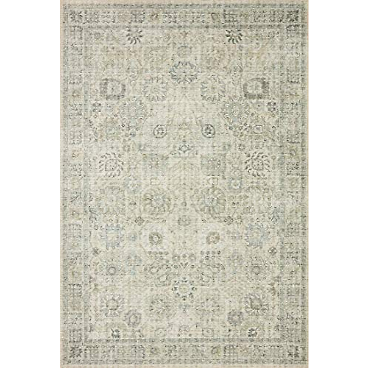 Loloi II Skye Collection SKY-14 NATURAL / SAGE, Traditional 5'-0" x 7'-6" Area Rug