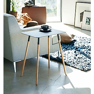 YAMAZAKI home Plain Rectangular Side Table Black,